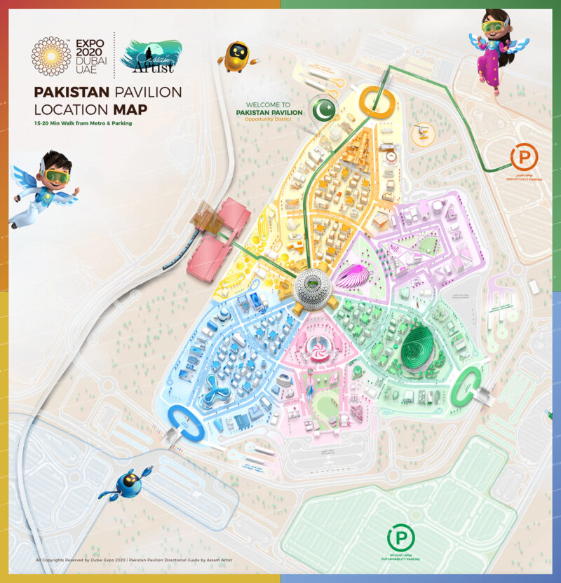 Pakistan Pavilion Map | Dubai Expo 2020 – The Pakistani Traveller Assam ...