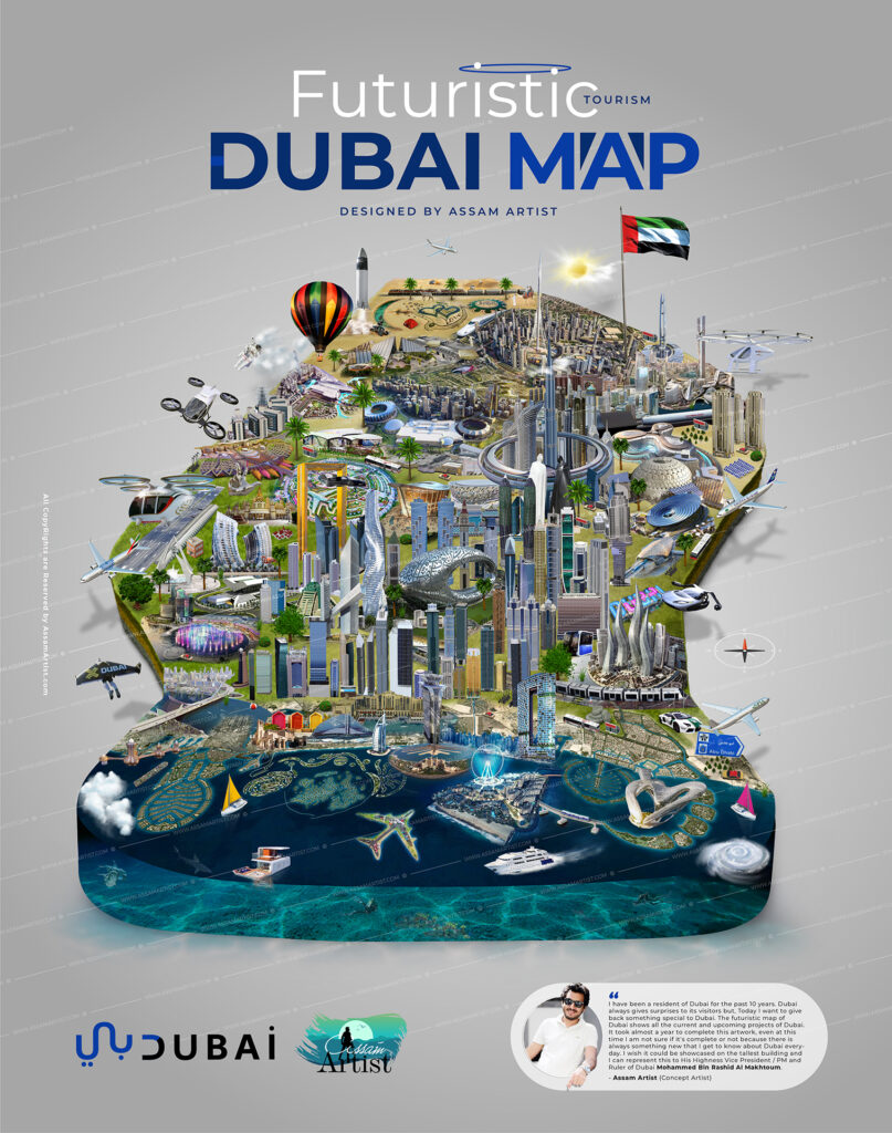 Dubai Future Map by Assam Artist – The Pakistani Traveller Assam Artist ...